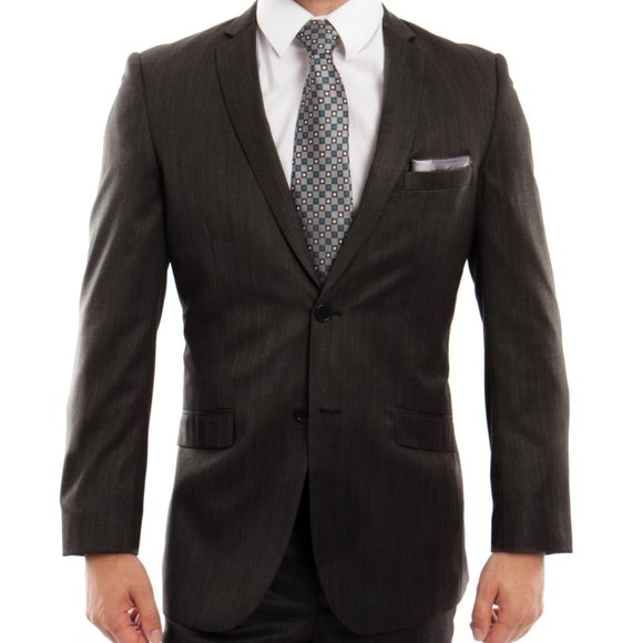 Tazio | Suits & Blazers | 2pc Sharkskin Mens Black Suit By Tazio | Poshmark